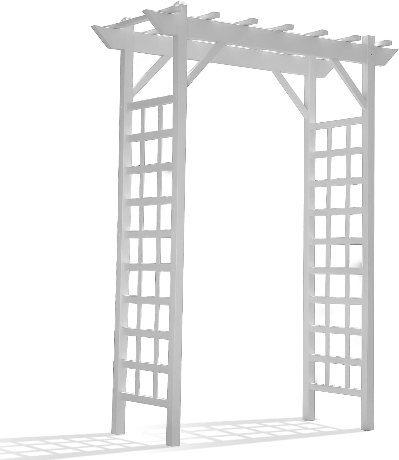 Dura-Trel Providence Arbor, 64 by 85 Inch PVC Patio Garden Arch ...