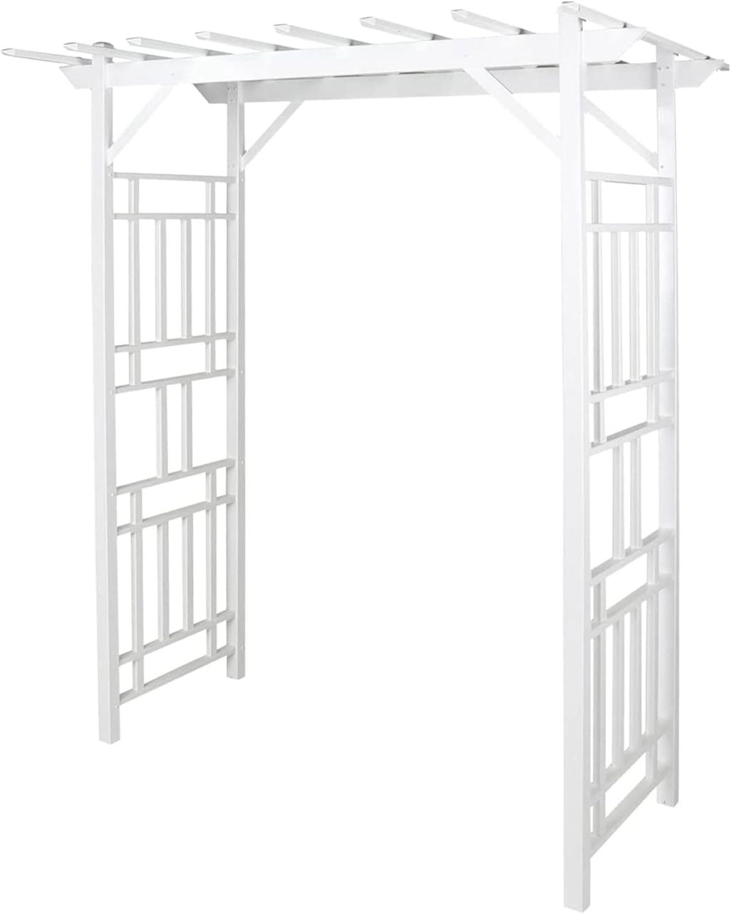 Dura-Trel Wellington Arbor, Vinyl Garden Archway for Outdoors, White ...
