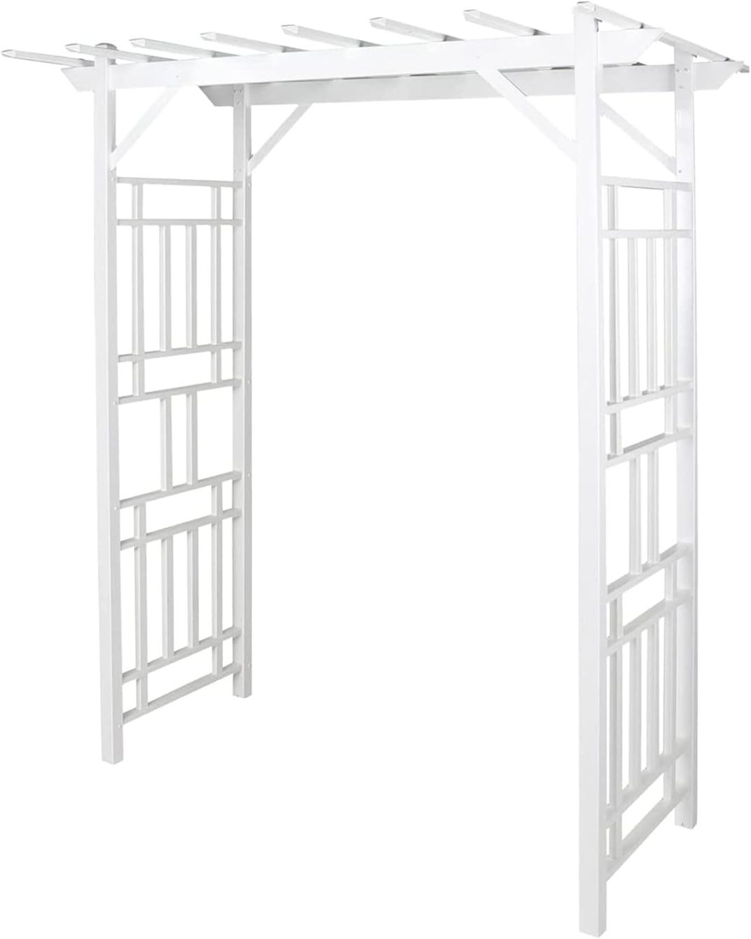 Dura-Trel Wellington Arbor, Vinyl Garden Archway for Outdoors, White ...