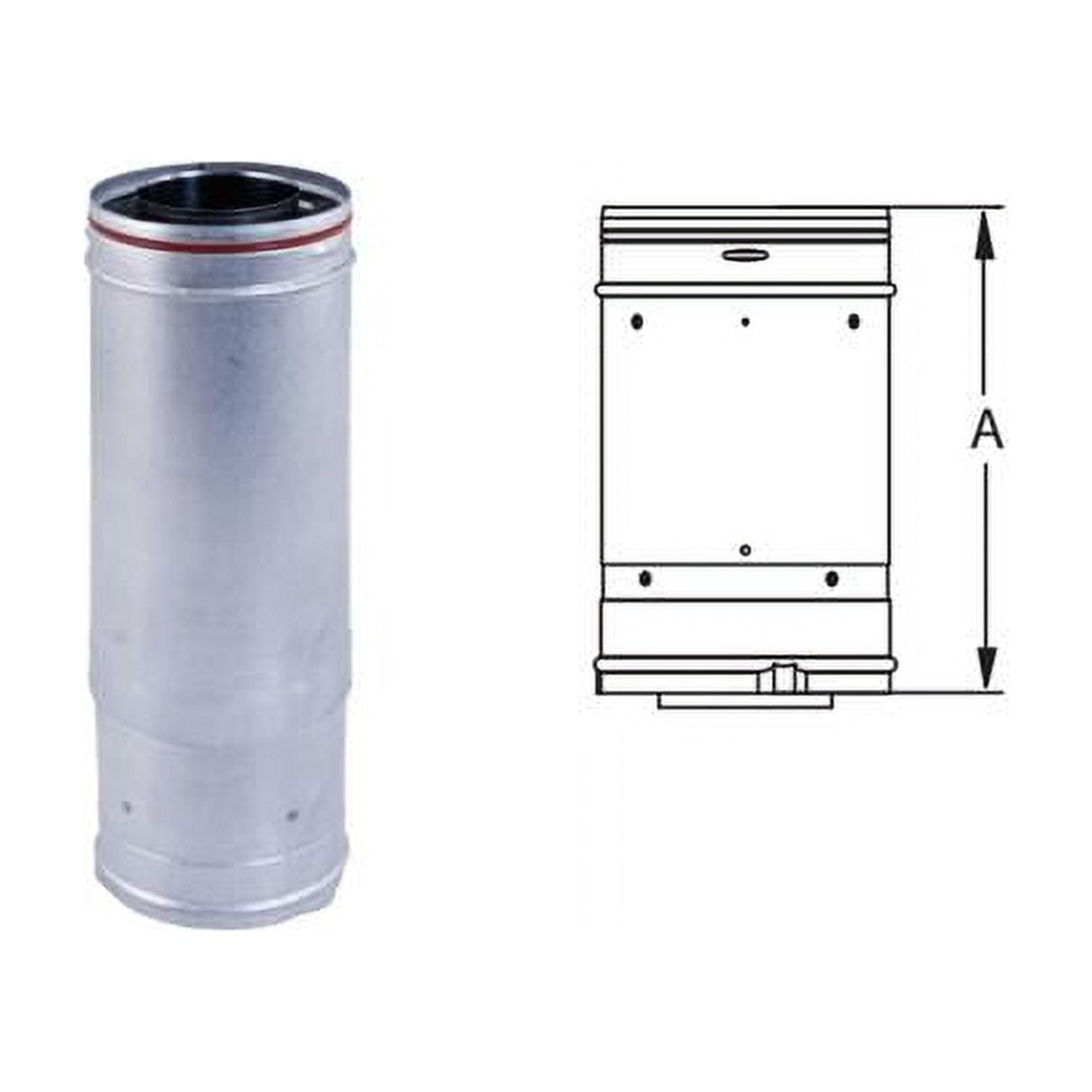 Dura Vent 35CVS-18TA 3 x 5 in. Concentric Vent System Pipe - 18 in ...
