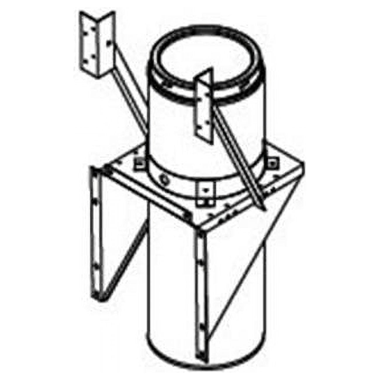 Dura-Vent 9472SS 6'' Class A Chimney Pipe Adjustable Tee Support ...