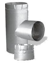 Dura-Vent Pellet Vent Fireplace 4 Inch Increaser Tee with Clean-Out Cap ...