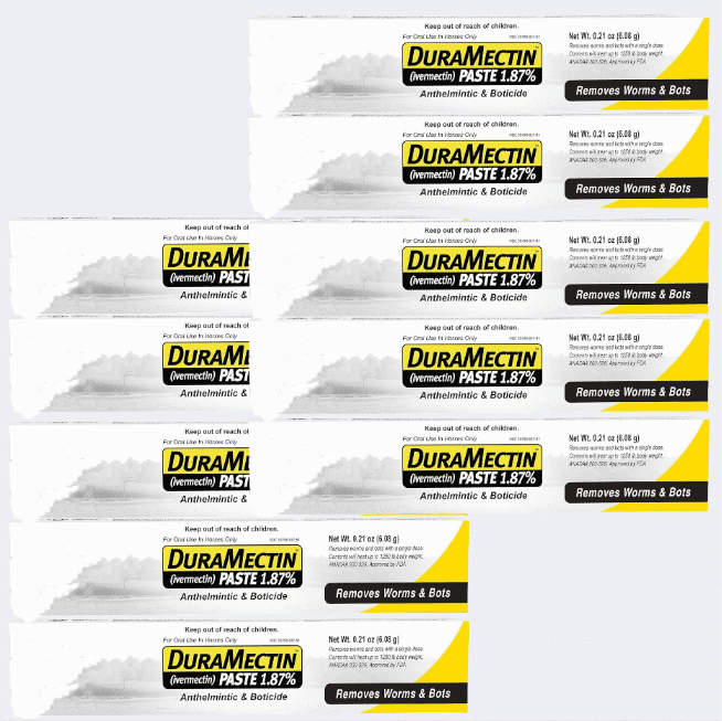Dura'mectin_Equine Wormer Paste, Iver'mectln_Dewormer- Paste for Horses ...