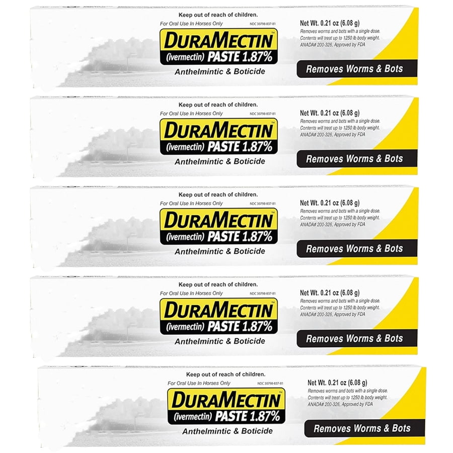 Dura-mectin Iver-mectin Horse Paste 1.87% Horse Dewormer, Effective ...