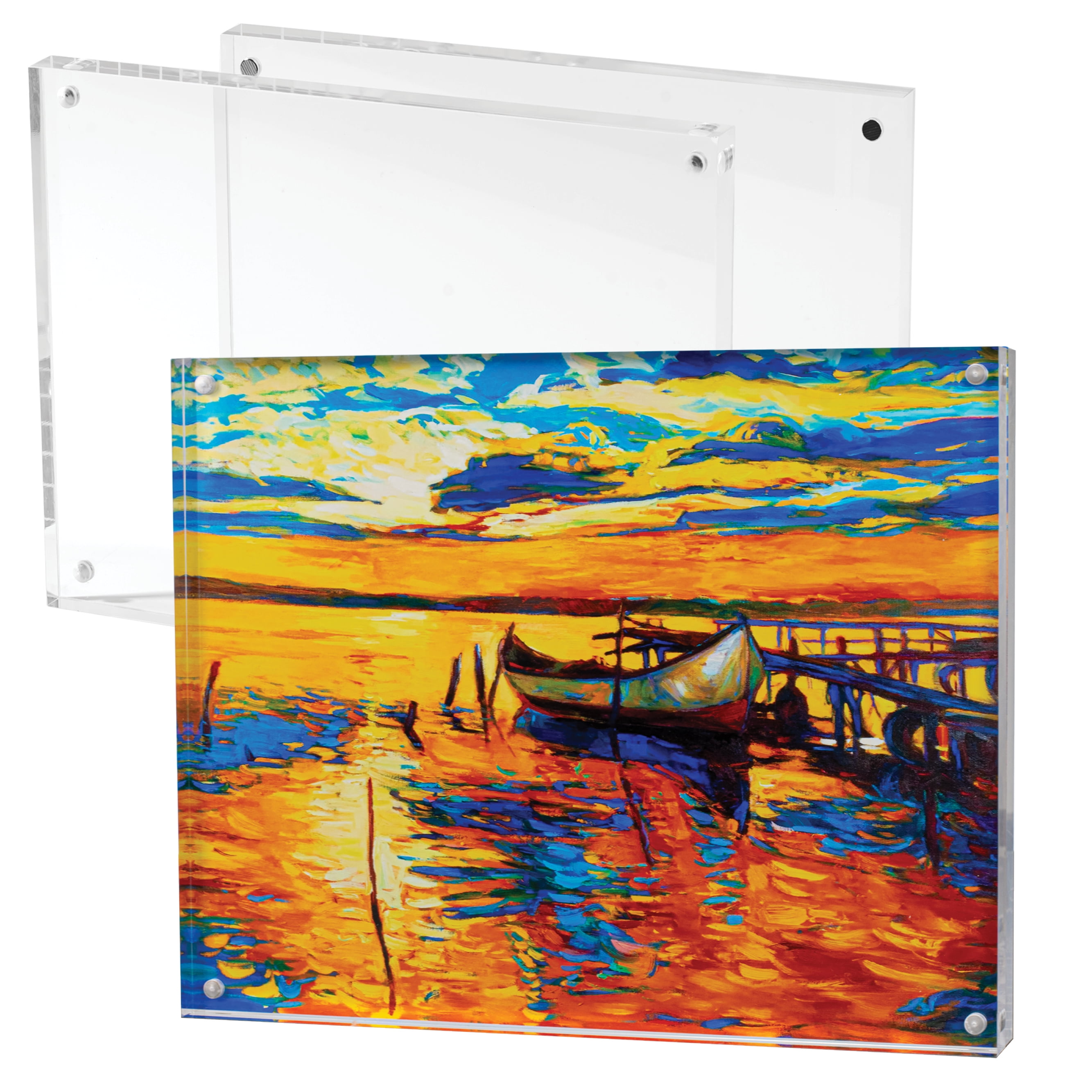 DuraClear 8x10 Acrylic Photo Frame - Frameless & Thick Design - Ideal ...