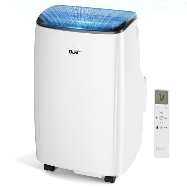 DuraComfort 12000 BTU Portable AC Unit with Dehumidifier, Fan, Remote ...