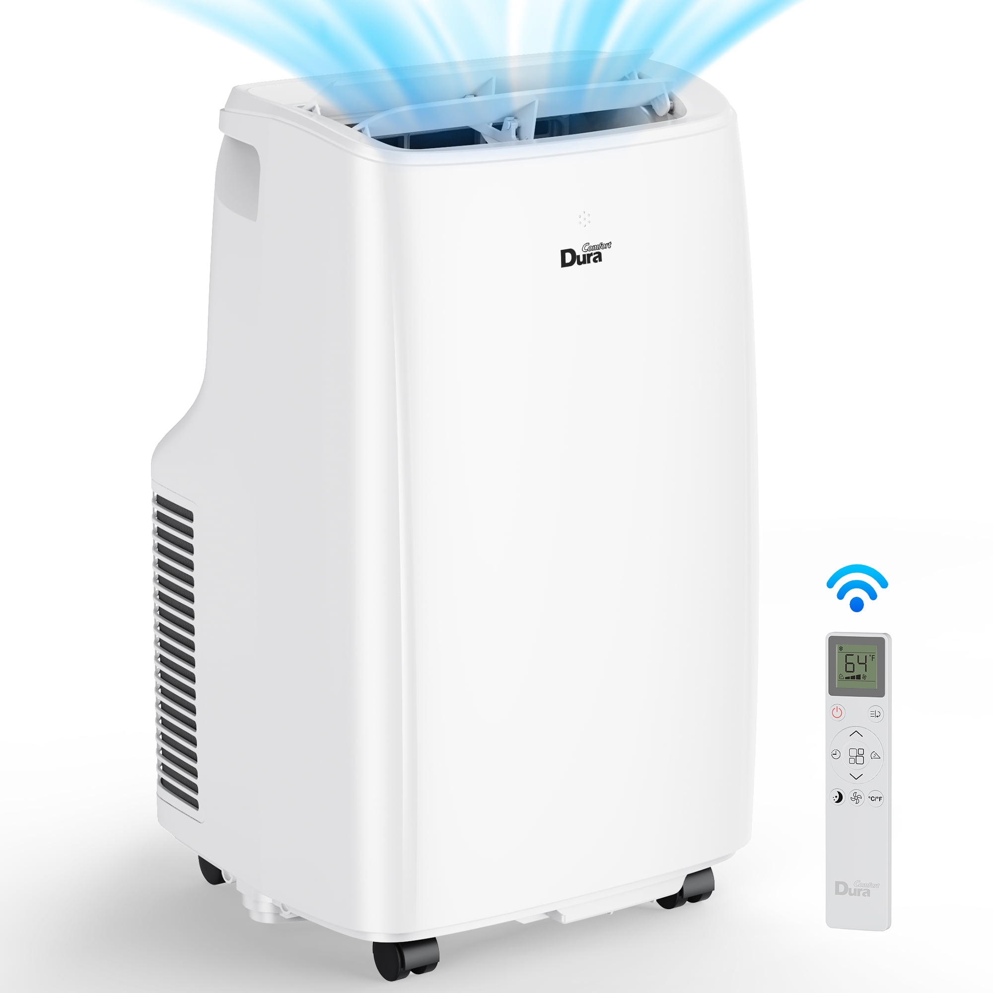 DuraComfort 3-in-1 AC Unit (10000BTU ASHRAE), 6300BTU Cooling, Dehumidifier, Fan, Remote Control ...