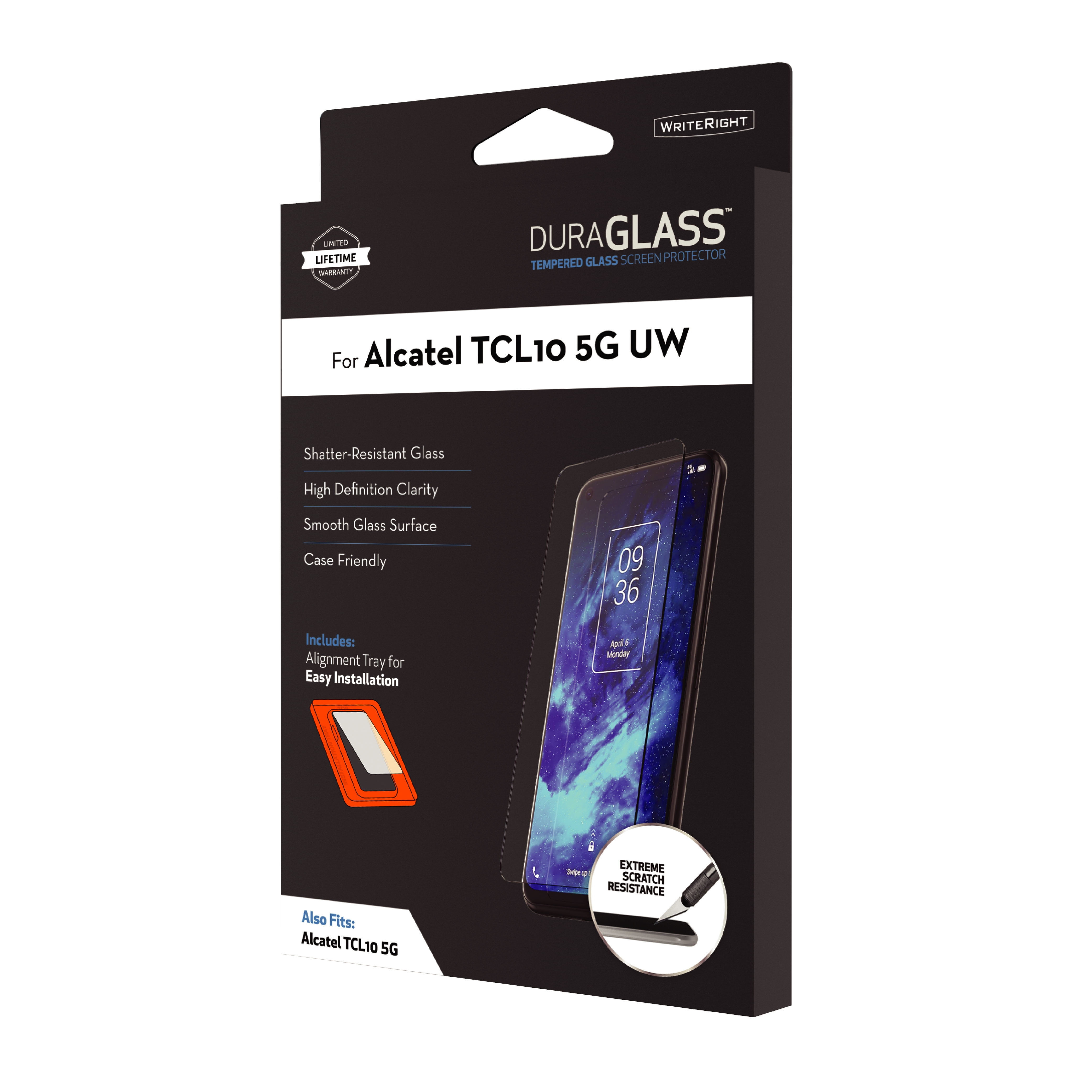 DuraGlass Tempered Glass Screen Protector for Alcatel TCL 10 5G UW ...