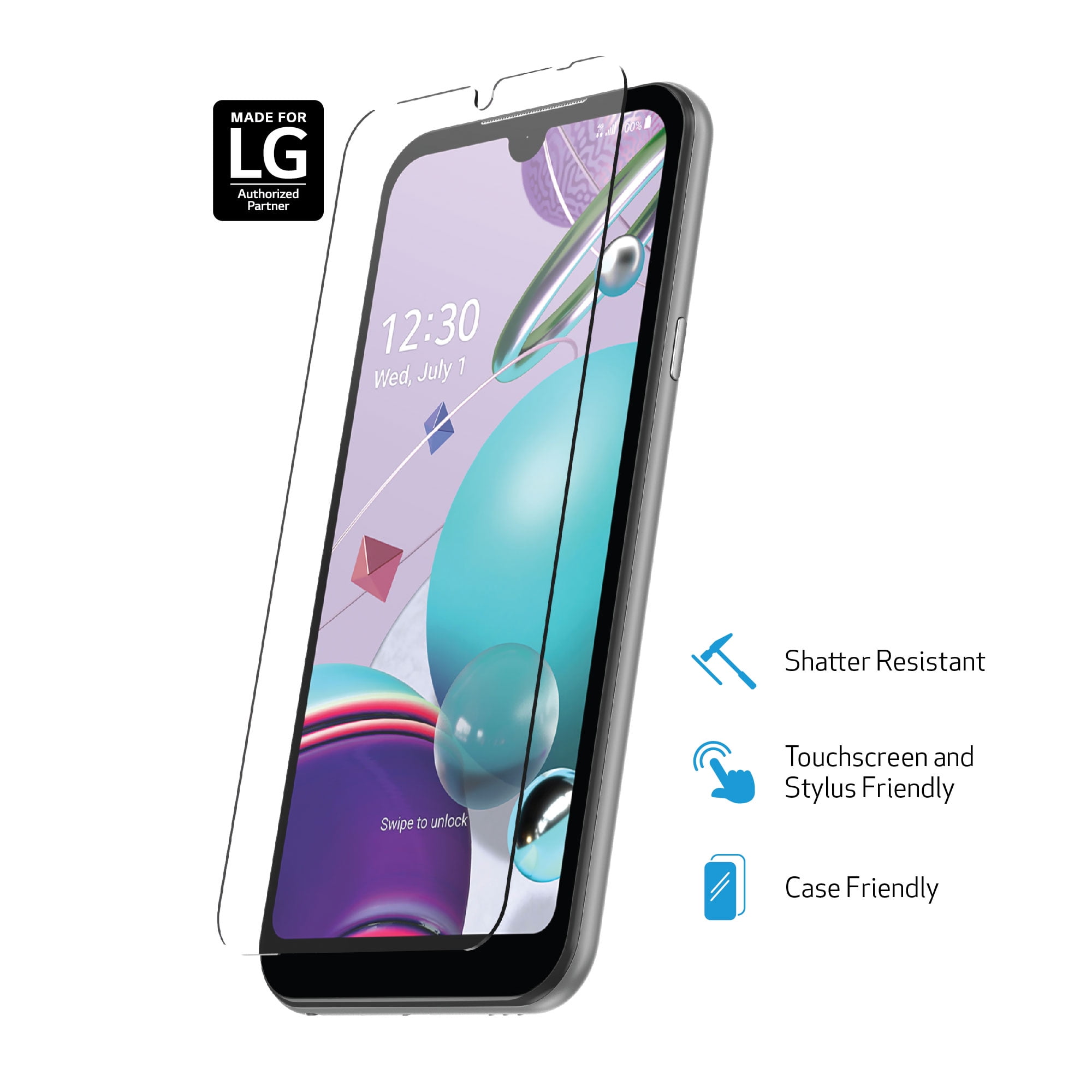 DuraGlass Tempered Glass Screen Protector for LG K31 Rebel, LG Aristo ...