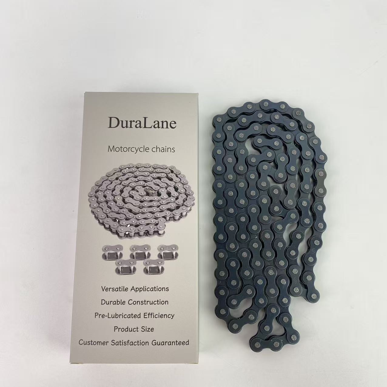 DuraLane Motorcycle chains,40 Roller Chain 5 Feet with 5 Free ...