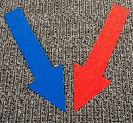 DuraMark Removable Reusable Carpet Marking Directional Arrows, Heavy ...