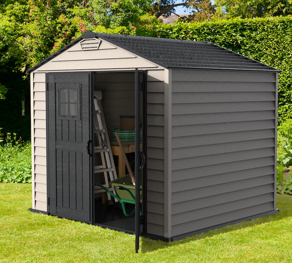 DuraMax StoreMax Plus 10.5x8 Ft with Molded Floor Outdoor Storage Shed ...
