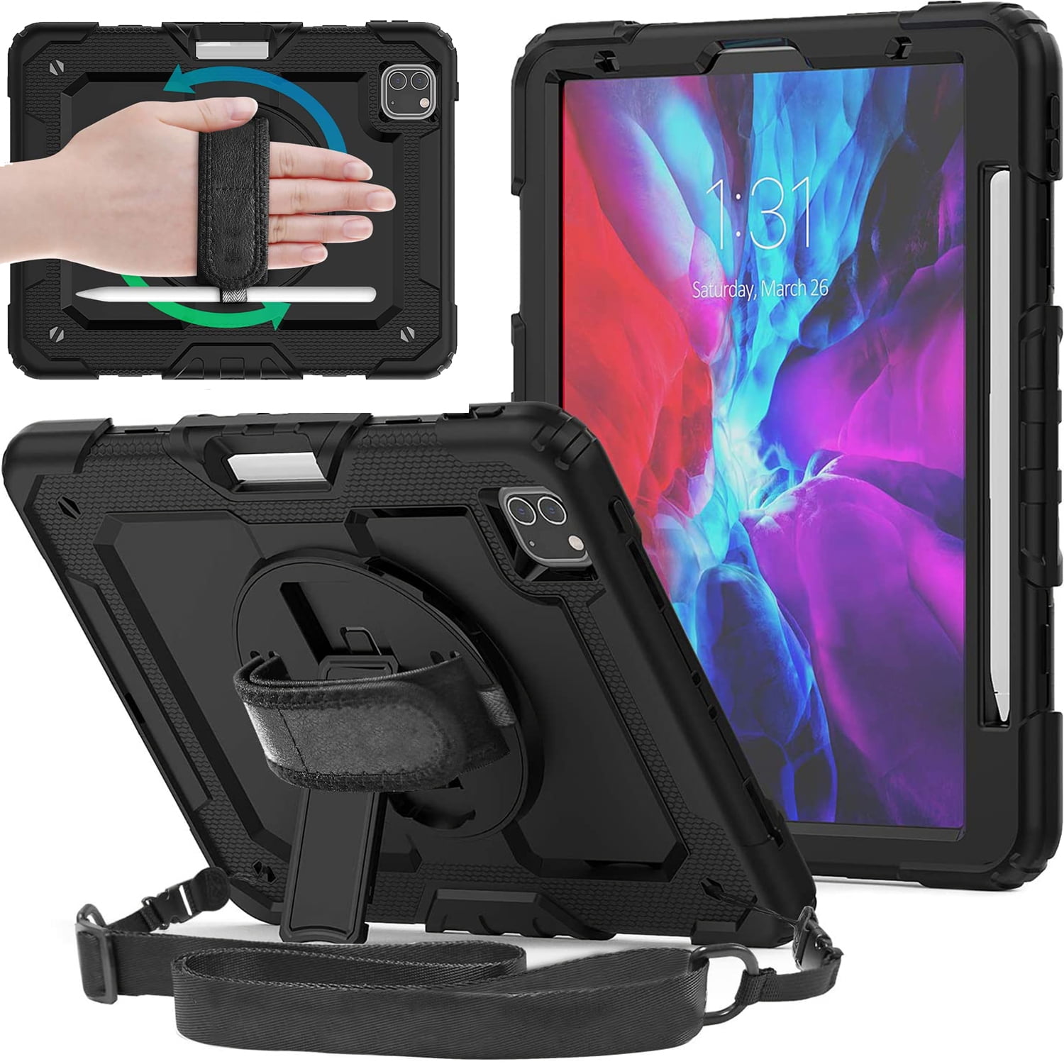 DuraSafe Cases iPad 10th Gen 10.9 Inch 2022 Shockproof Case, Black, 360 ...