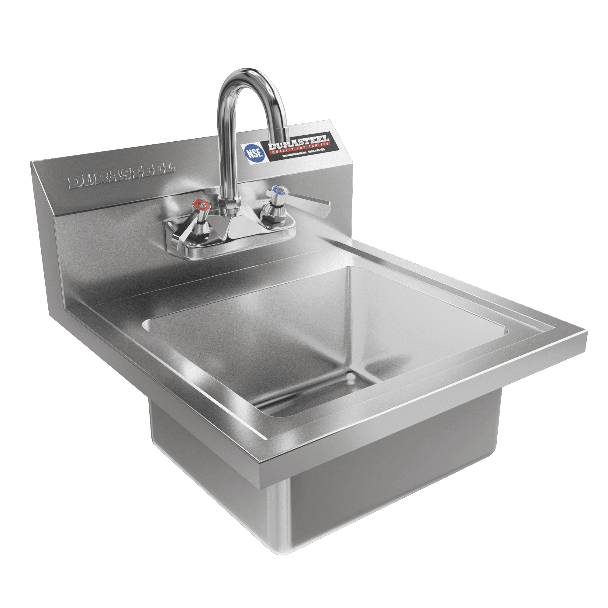 DuraSteel Stainless Steel Sink - NSF Commercial Wall Mount Kitchen Sink ...