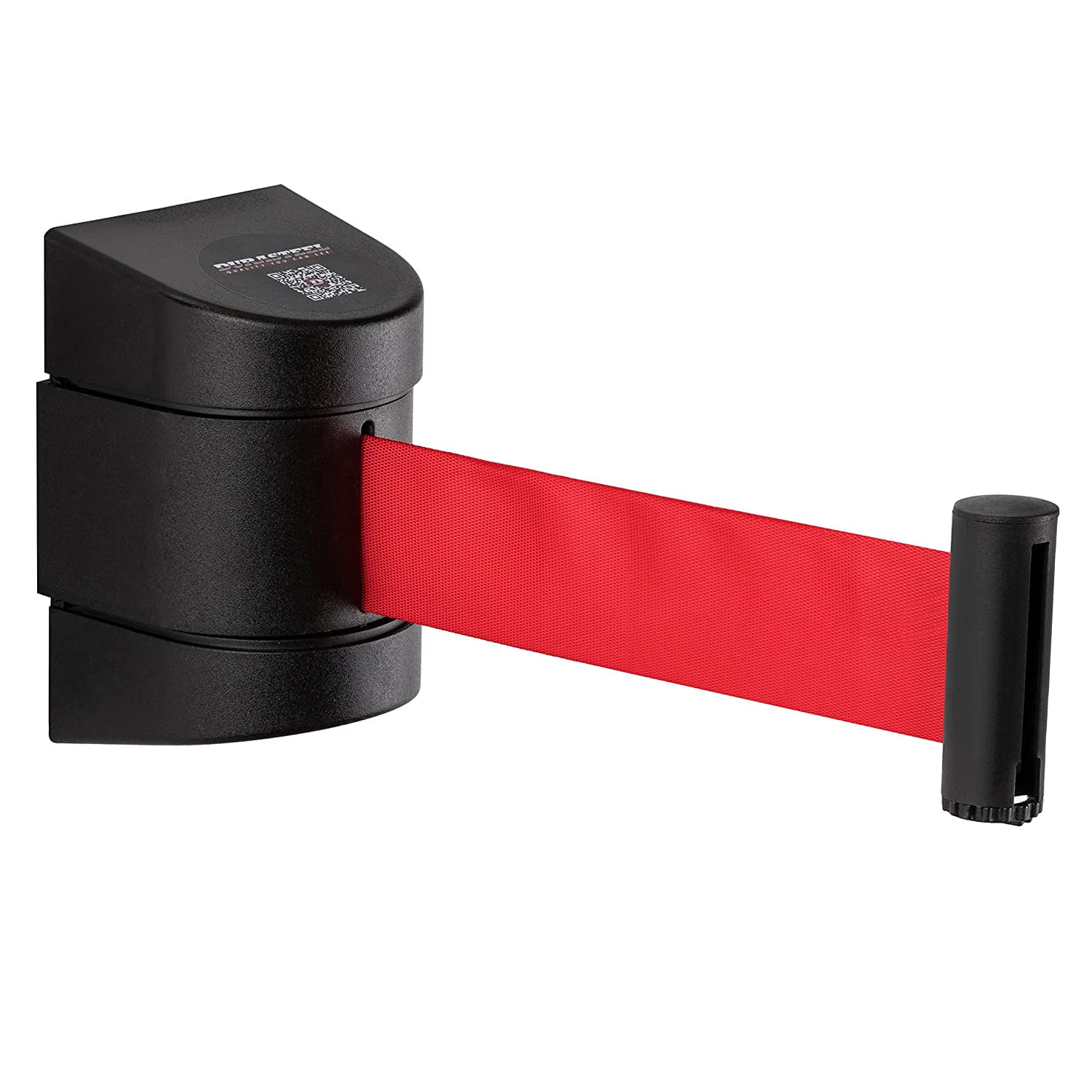 DuraSteel Wall Mount Retractable Belt Barrier - 6.5 Ft Red Safety Belt ...