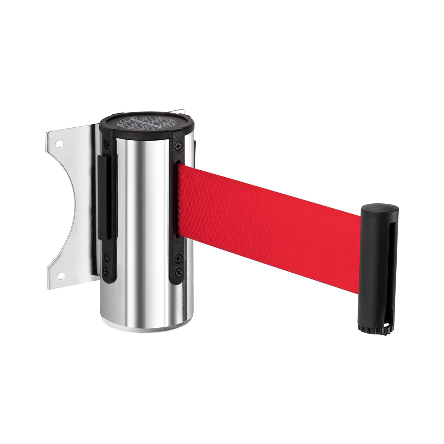 DuraSteel Wall Mount Retractable Belt Barrier - 9.2 Ft Red Belt in ...