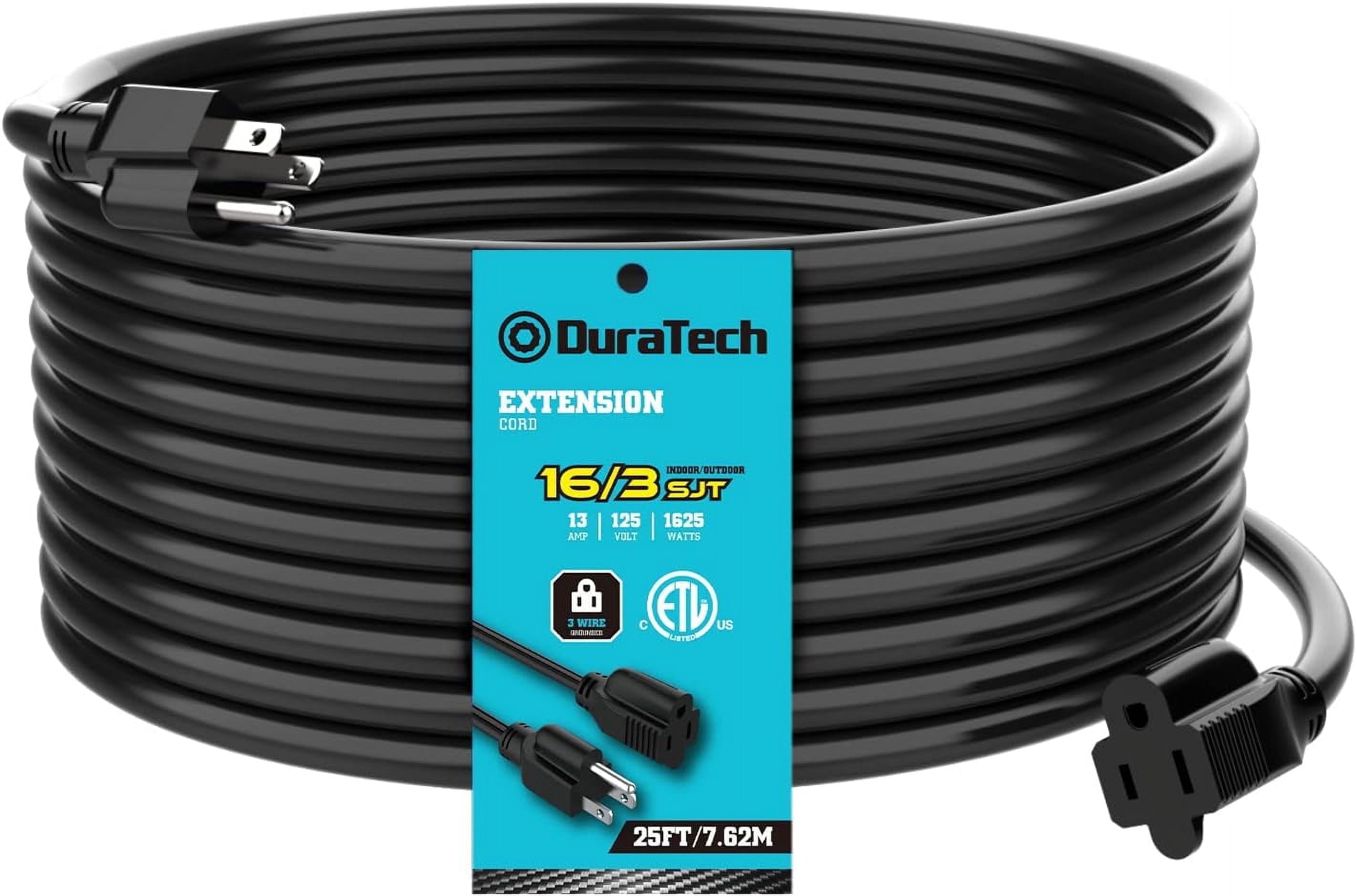 DuraTech, Outdoor Extension Cord, 25 ft, Heavy Duty 16/3 SJT - Walmart.com
