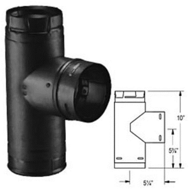 DuraVent 3589581 4 in. PelletVent Pro Double Clean Out Cap, Black ...