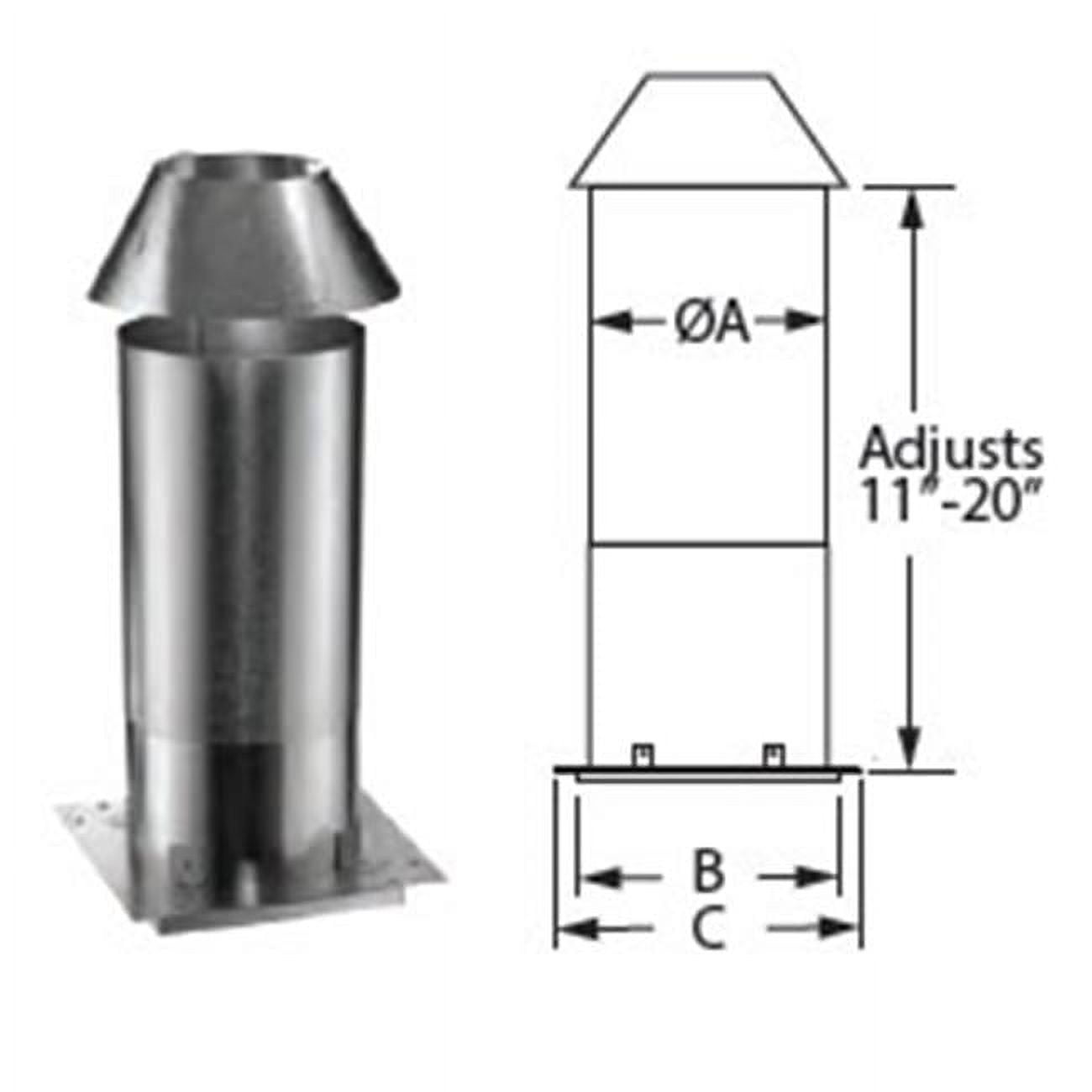 DuraVent 5GVIS 5-6 in. Round Type B Gas Vent Attic Insulation Shield ...