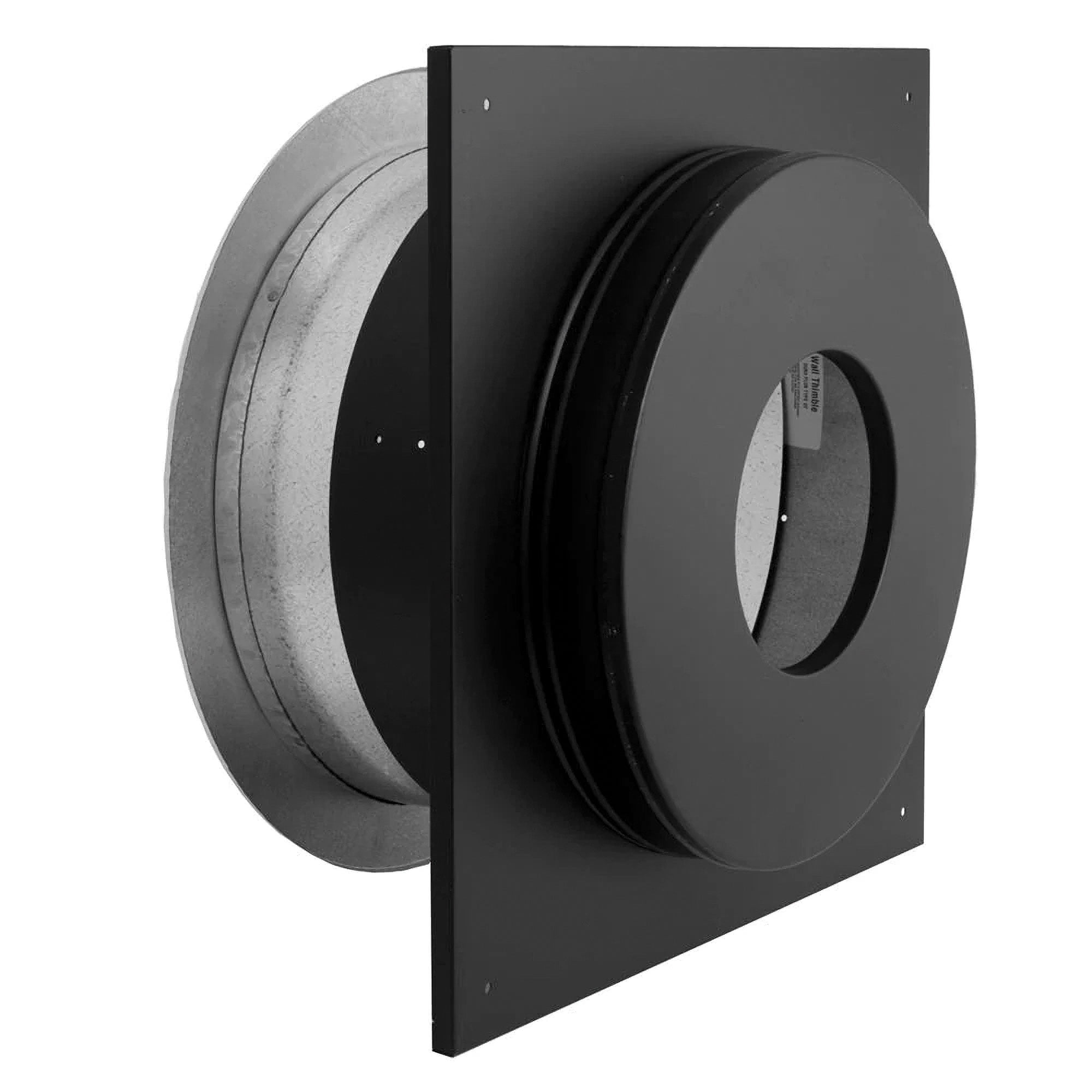 DuraVent 6-Inch Galvanized Steel Wall Thimble for Chimney Pipe, Black ...