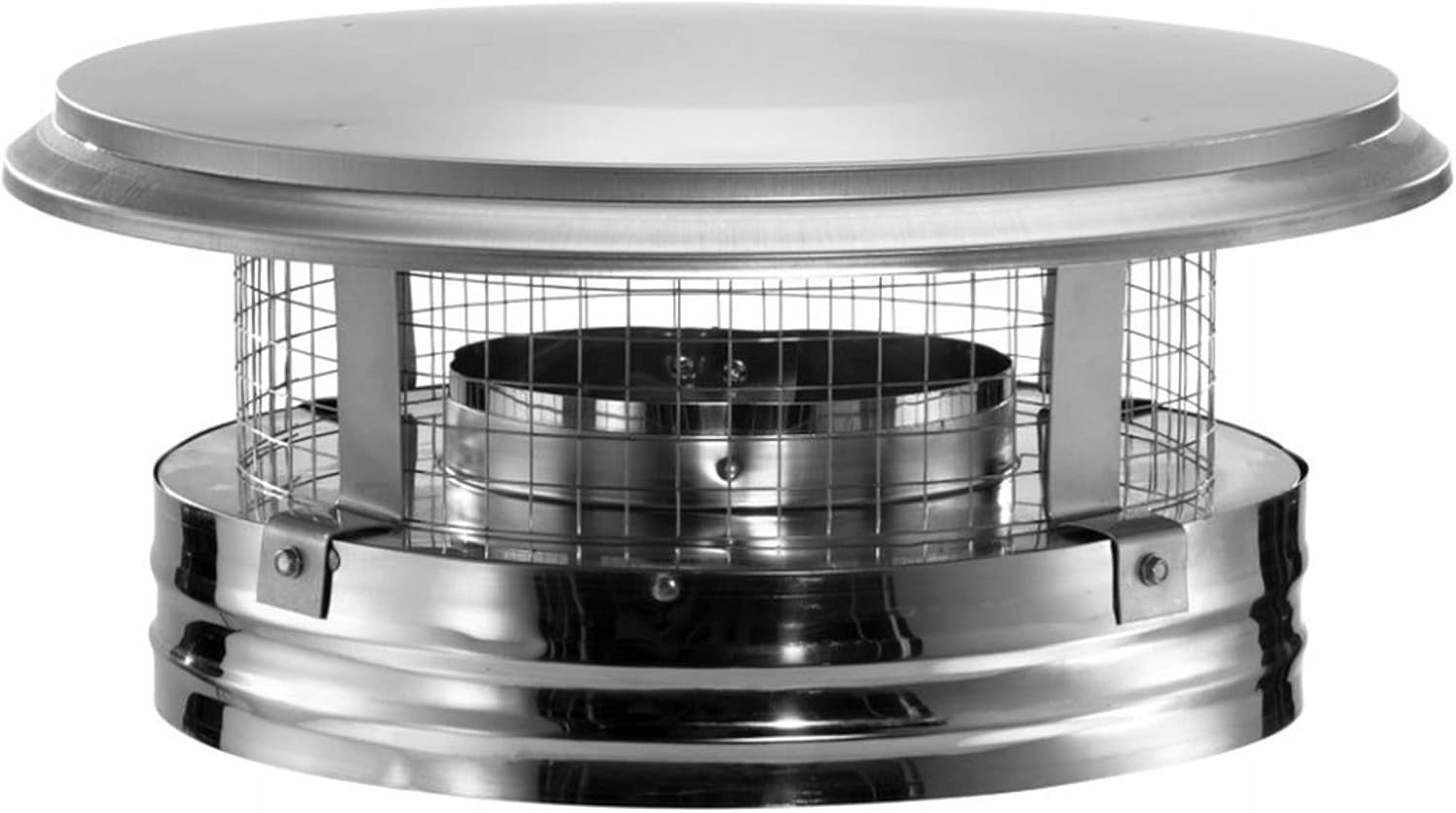 DuraVent DuraPlus 6 Inch Triple Wall Stainless Steel Round Chimney Cap ...