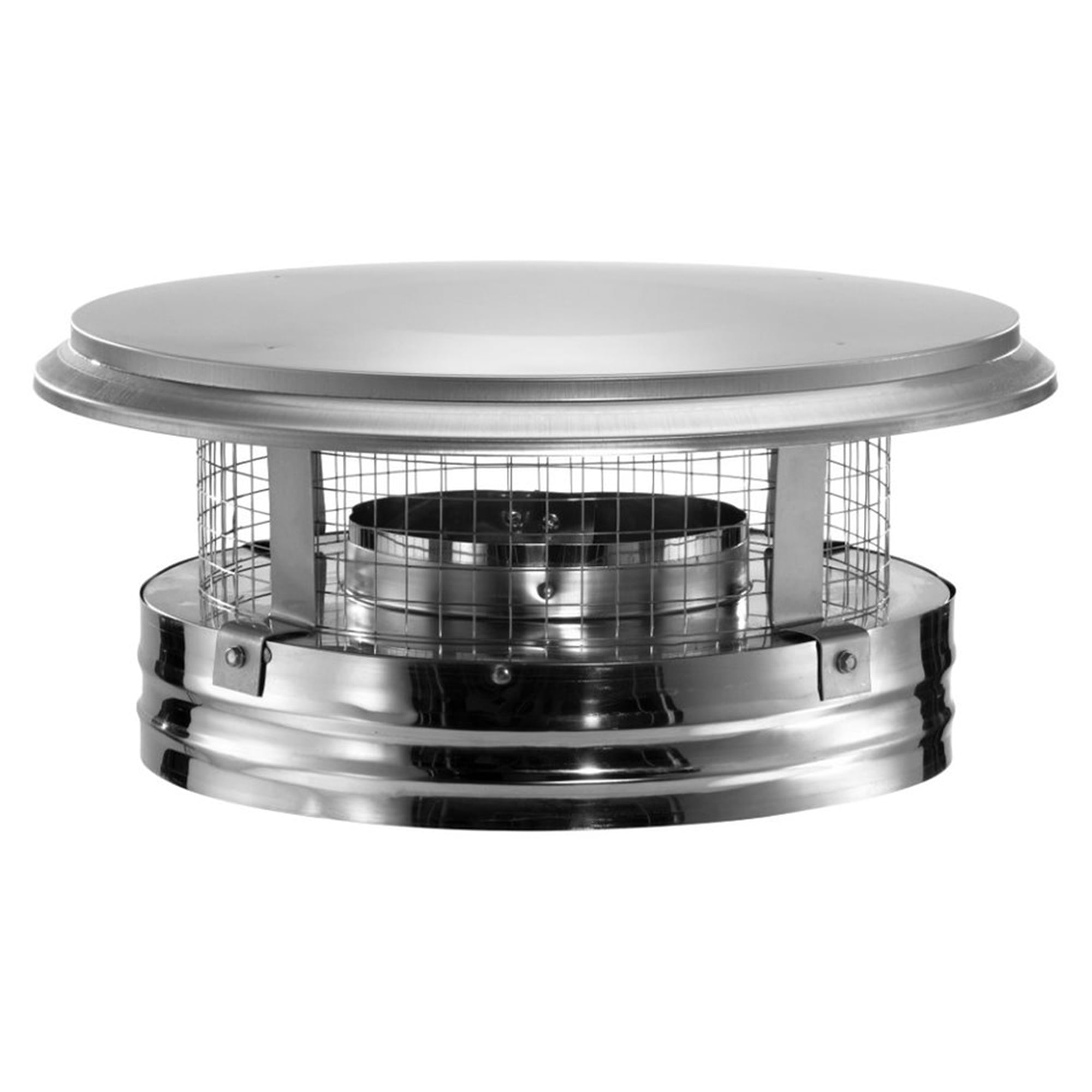 DuraVent DuraPlus 6-Inch Round Chimney Cap, Triple Wall Flue, Stainless ...