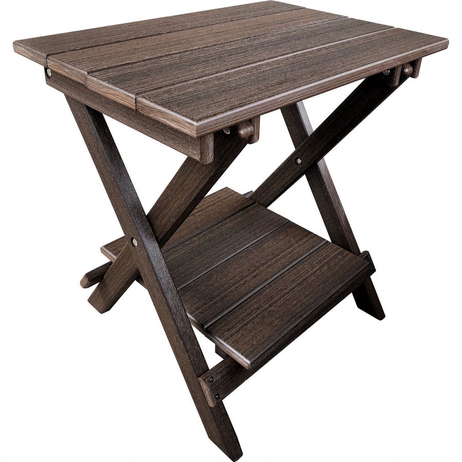DuraWeather Poly® Folding End Table With Removable Serving Tray ...