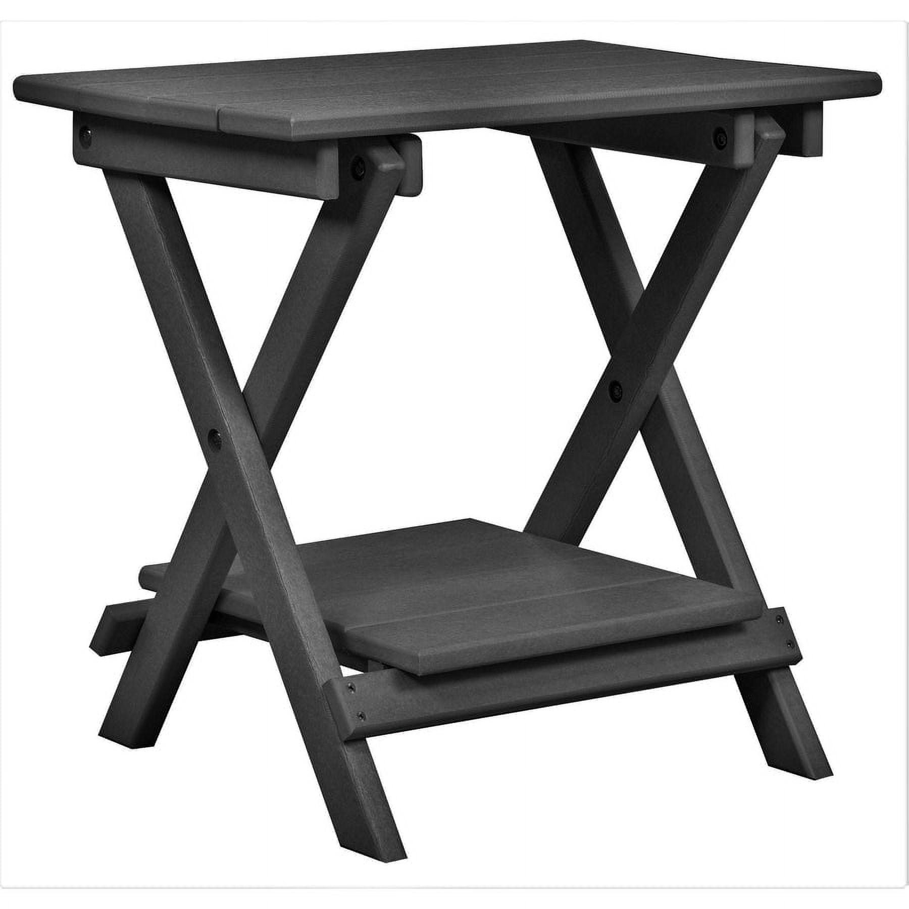 DuraWeather Poly® Folding End Table With Removable Serving Tray ...