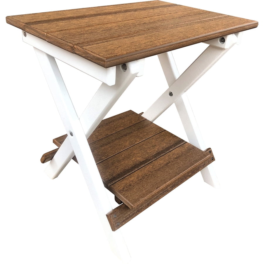 DuraWeather Poly® Folding End Table With Removable Serving Tray ...