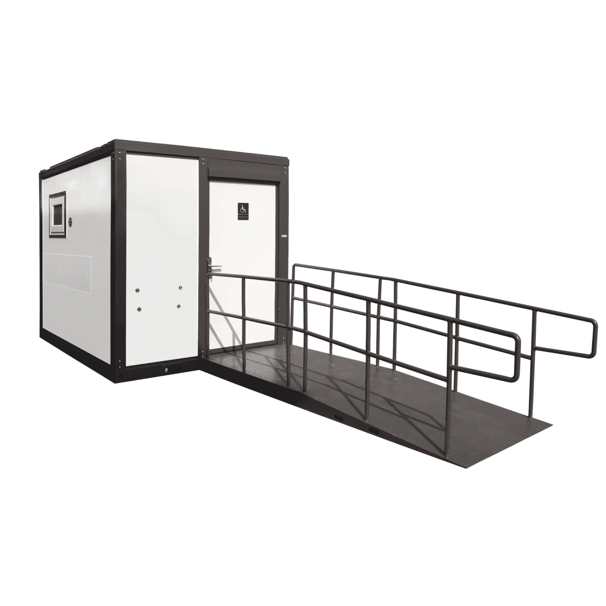 DuraYu 10ft ADA Portable Toilet with Shower, Sink, Ramp & Vent Fan ...