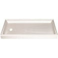 Durabase Fiberglass Rectangular Shower Floor, Left Hand Drain Location ...