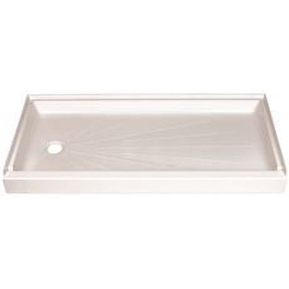 Durabase Fiberglass Rectangular Shower Floor, Left Hand Drain Location ...