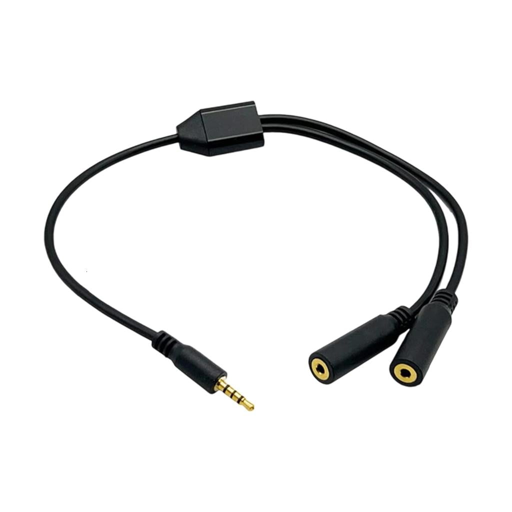 Durability 2.5mm TRRS Y Splitter Audios Cable for Headsets Mics ...