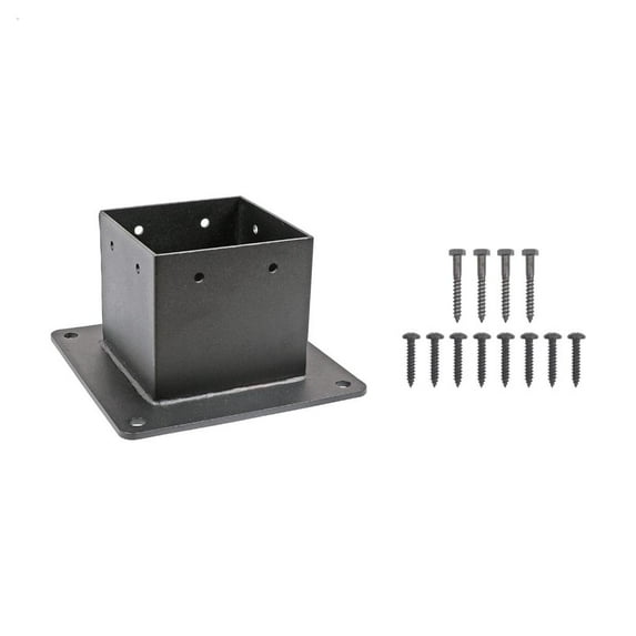 Durability Black Metal Post Brackets For Pergolas Deck Railing ...