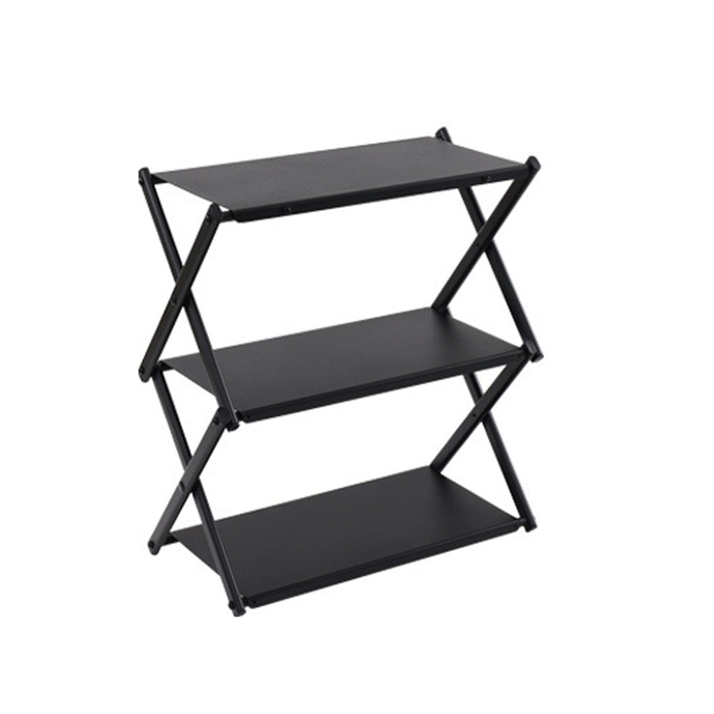 Durability Camping Table Foldable Metal Shelf For Tent Picnics Backyard ...