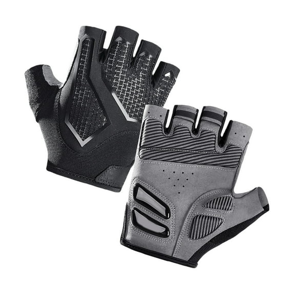 Durability Half Finger Bike Gloves Enhances Grip Sweat Wicking Cycling ...