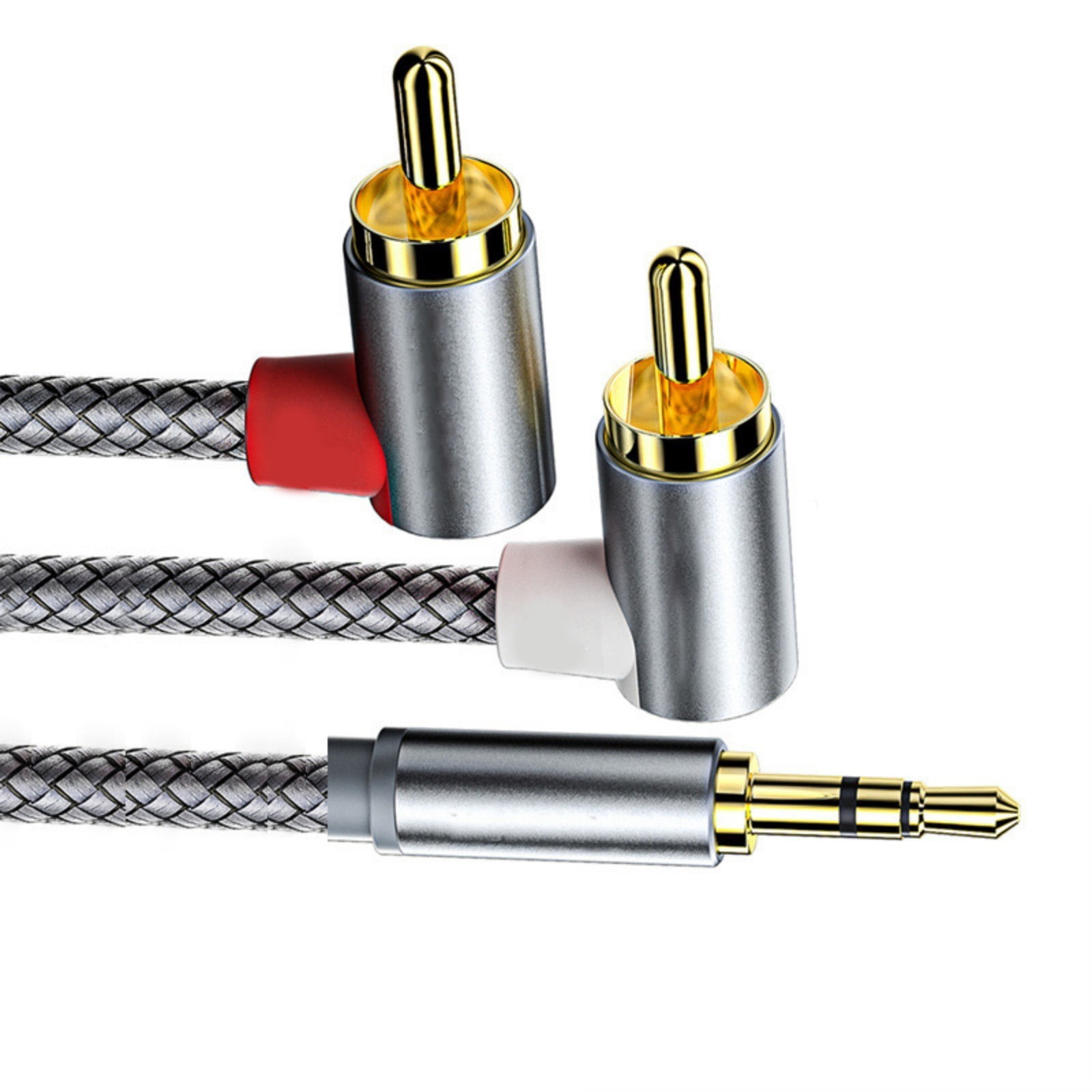 Durability Metal Cores 3.5mm Auxiliary to 2RCA Cable with Lightweight ...
