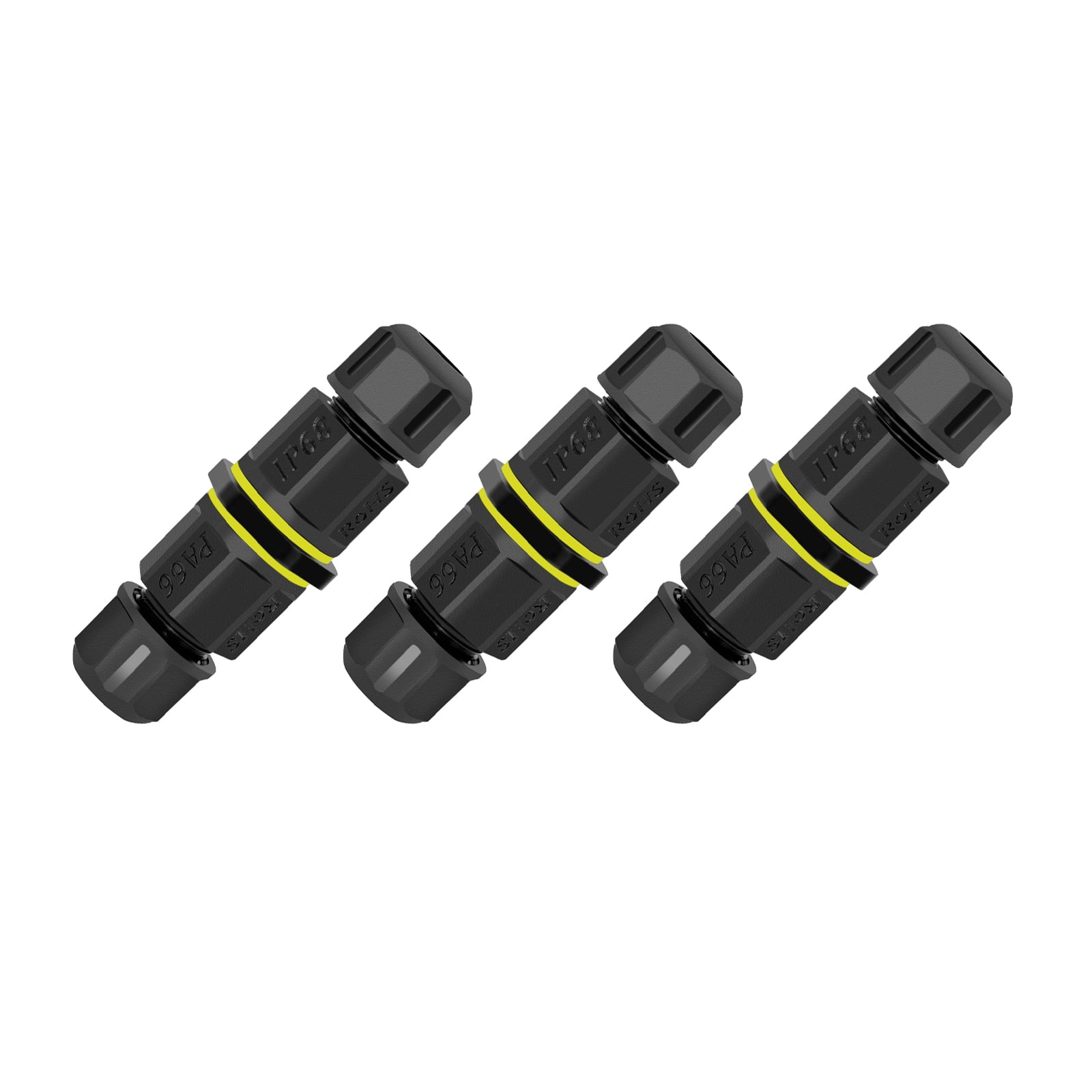 Durability Nylon Silicone 3Pin Screwless Waterproof Electrical Wire ...