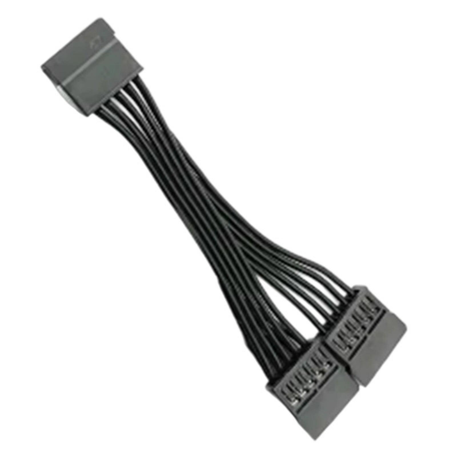 Durability Power Splitter Cable 1 to 2 15Pin Split Power Extension Cord ...