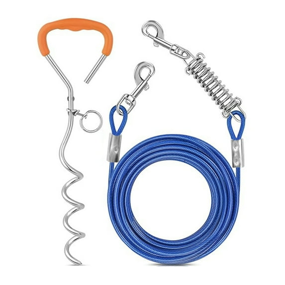 Durability Spirals Ground Stakes Training Dog Choking Rope Leashes Tie ...