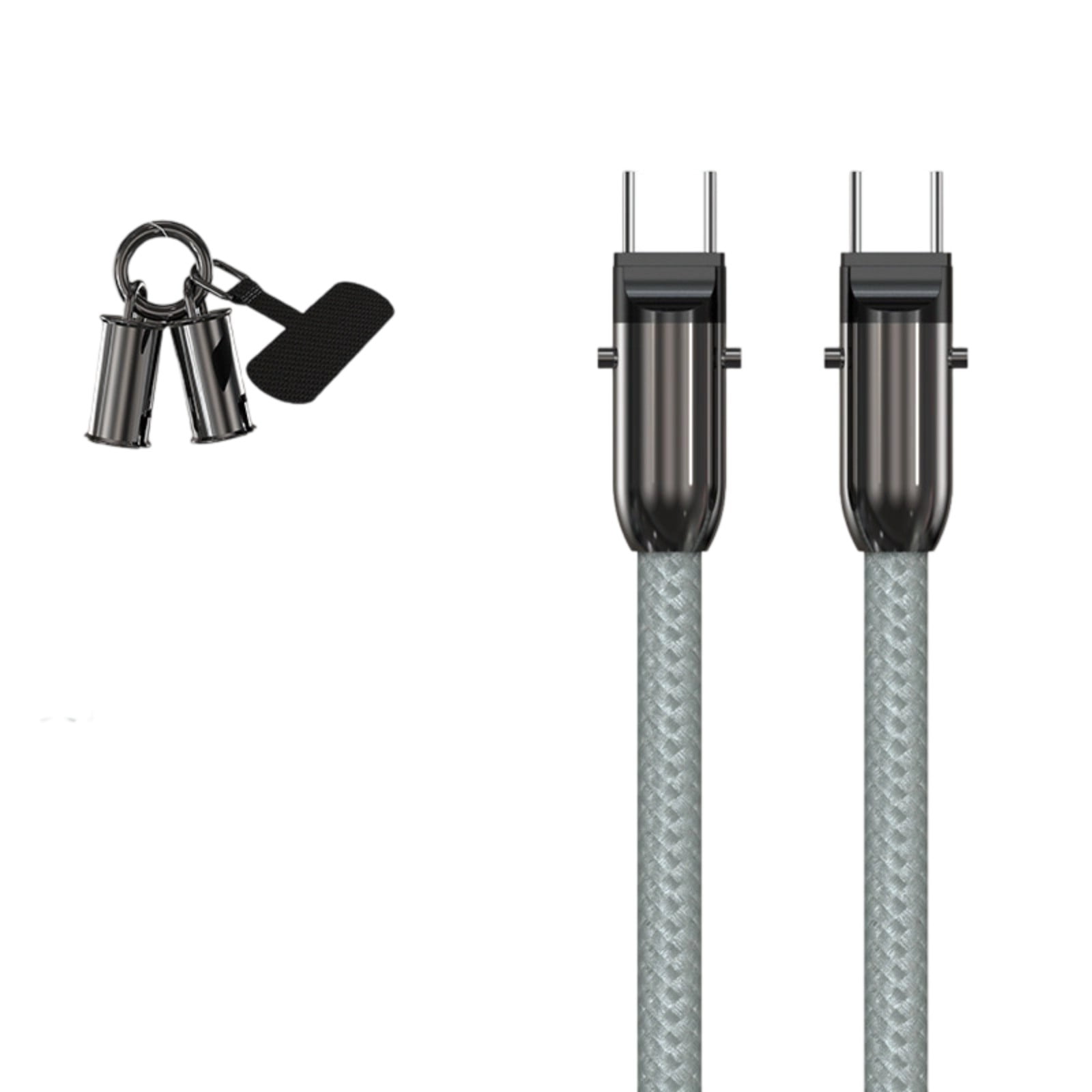 Durability Type C Charging Cable Keychain Clip For On Travel Use Phone ...