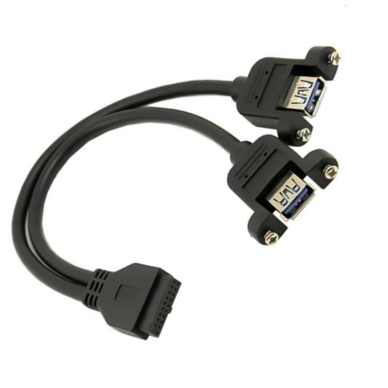 Durability USB3.0 Double Female Port Screw Mount Cable to Motherboards ...