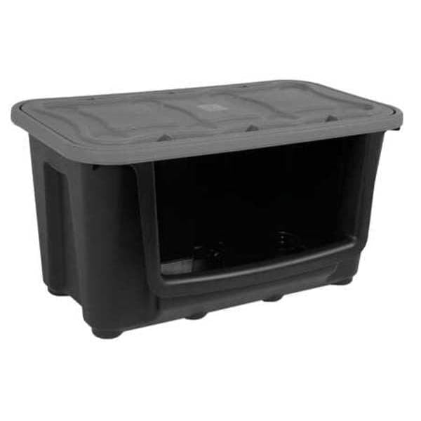 Durabilt Plastic Stacking Bin Storage Container Box, Black/Yellow, 15 5/8 in - Walmart.com