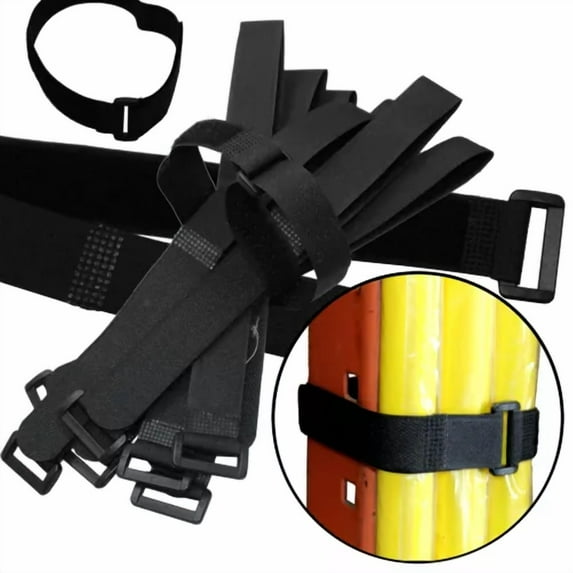 Durable 10 Hook And Loop Reusable Cable Tie Down Straps Kit 20 Inch X 3 ...