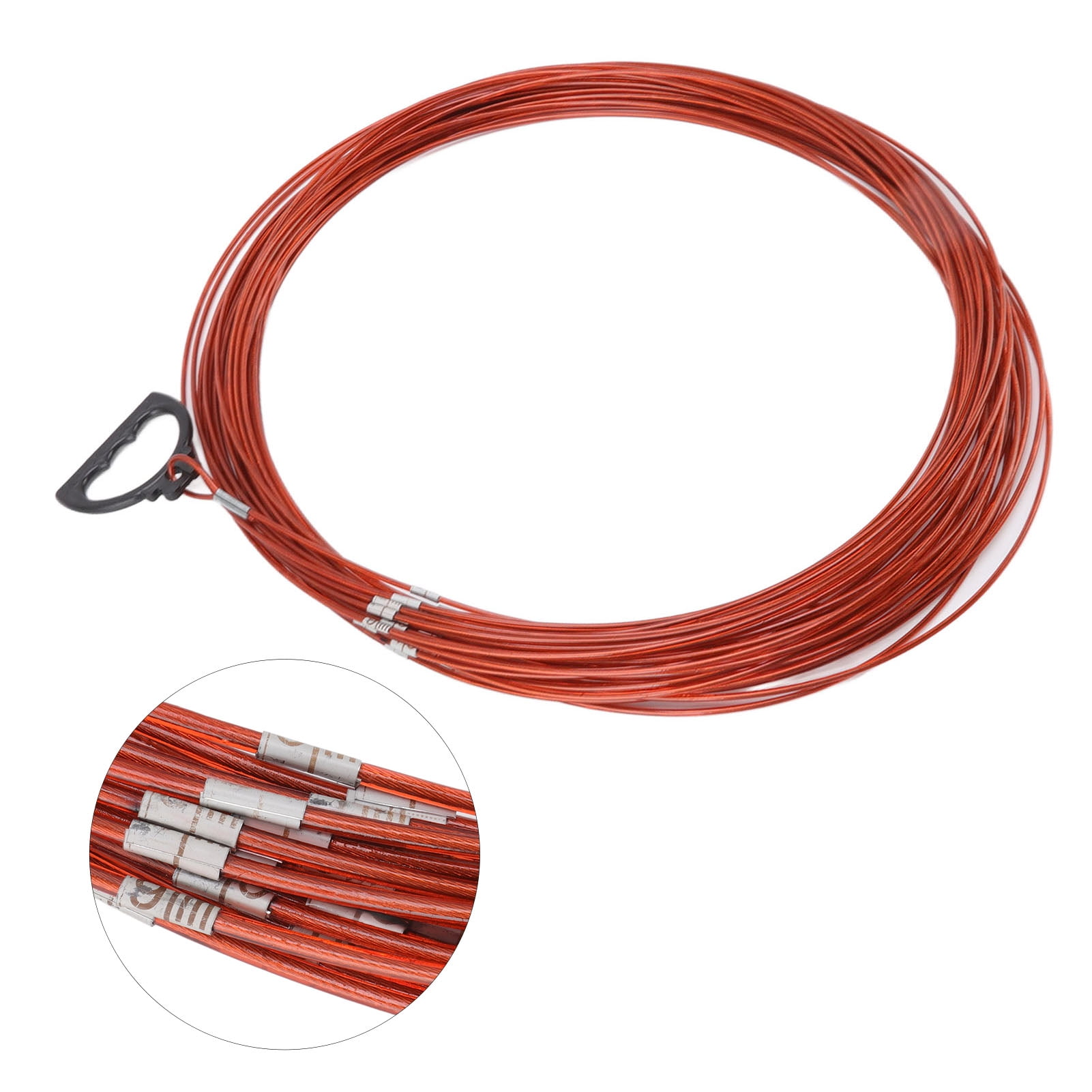 Durable 100m/328.1ft Steel Wire Measuring Rope with Plastic Coating and ...