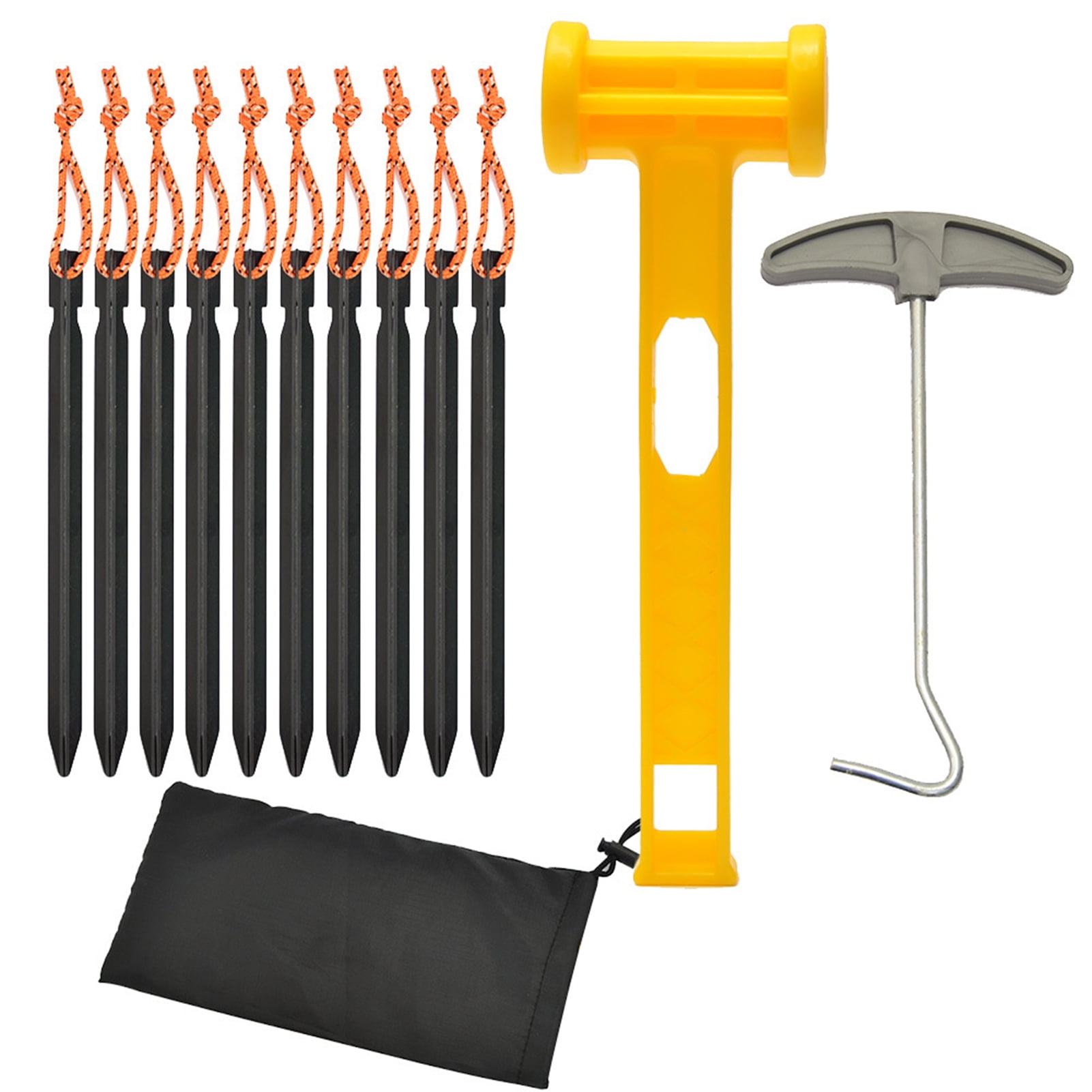Durable 10Pcs Tent Nail Set: 18cm Triangular Design for Secure Ground ...