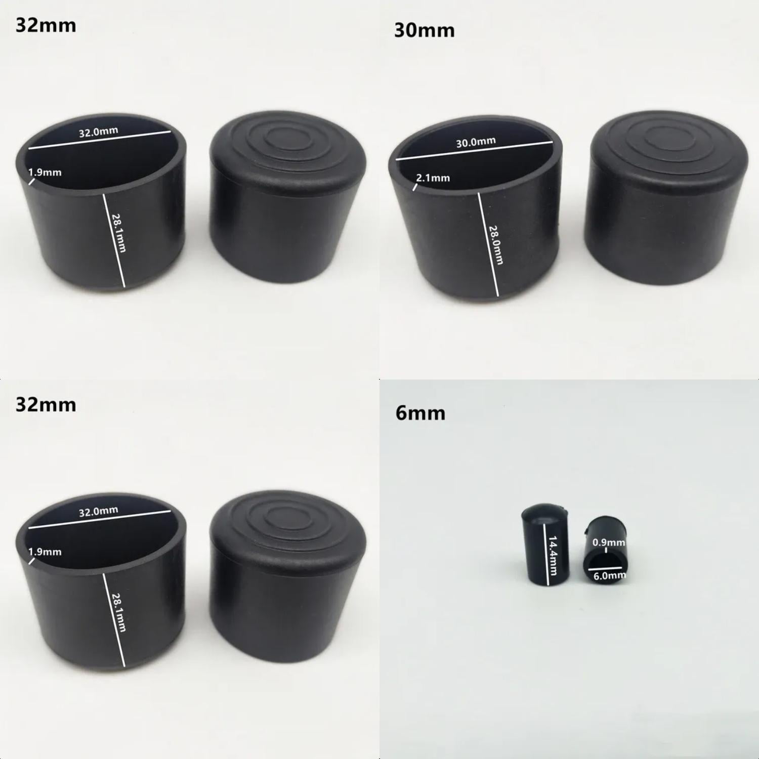 Durable 16Pcs Rubber Chair Leg Caps - Indoor and Outdoor Furniture ...