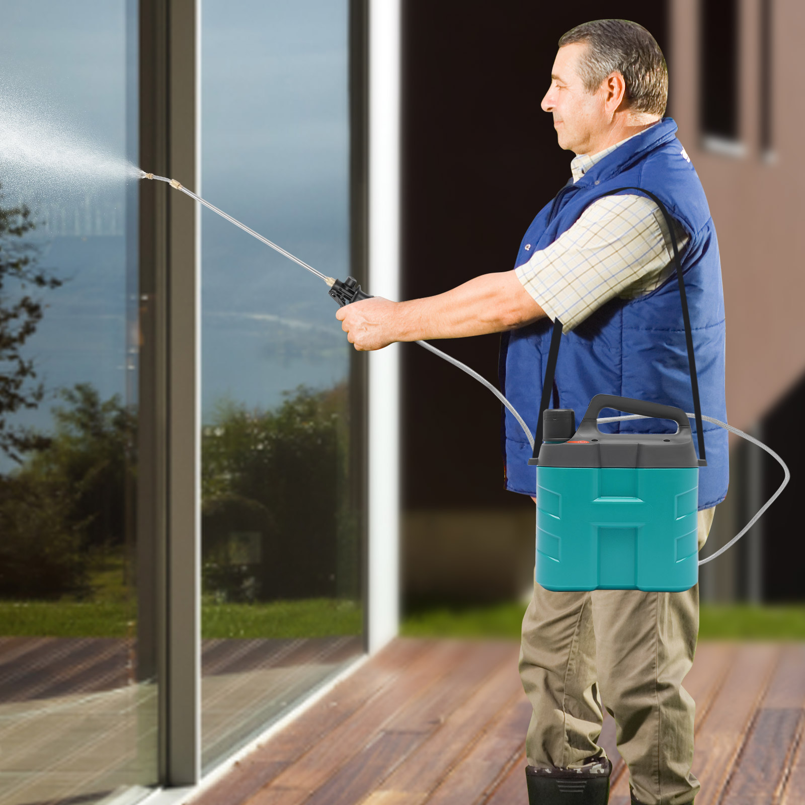 Durable 2.11 Gallon Sprayer with Lithium Battery, Intelligent Diaphragm ...