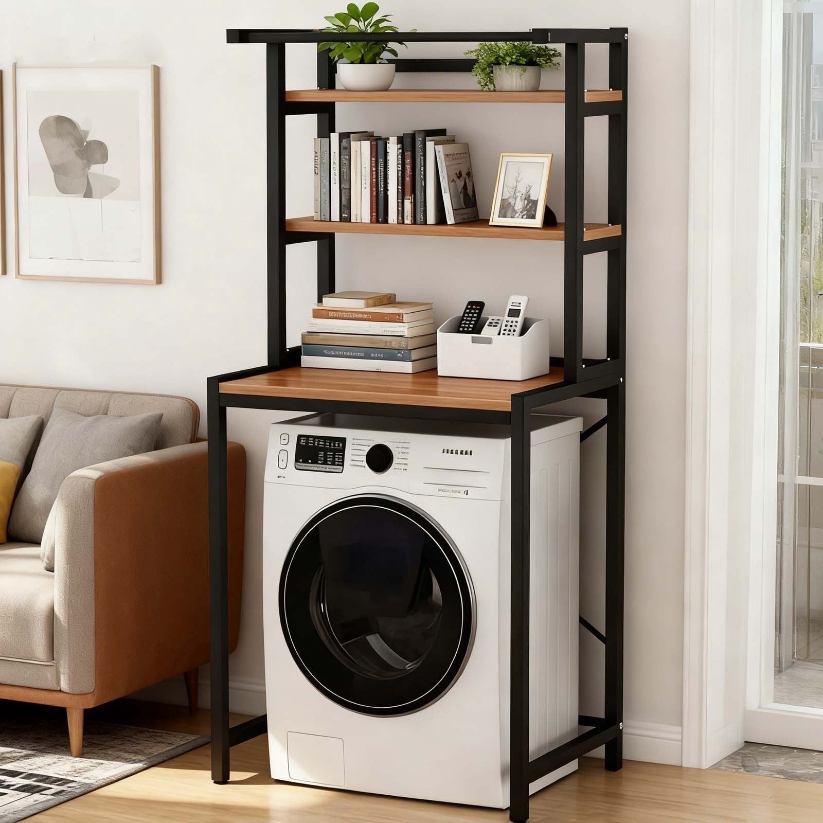 Durable 3-Tier Laundry Organization Shelf, Over Washer and Dryer ...