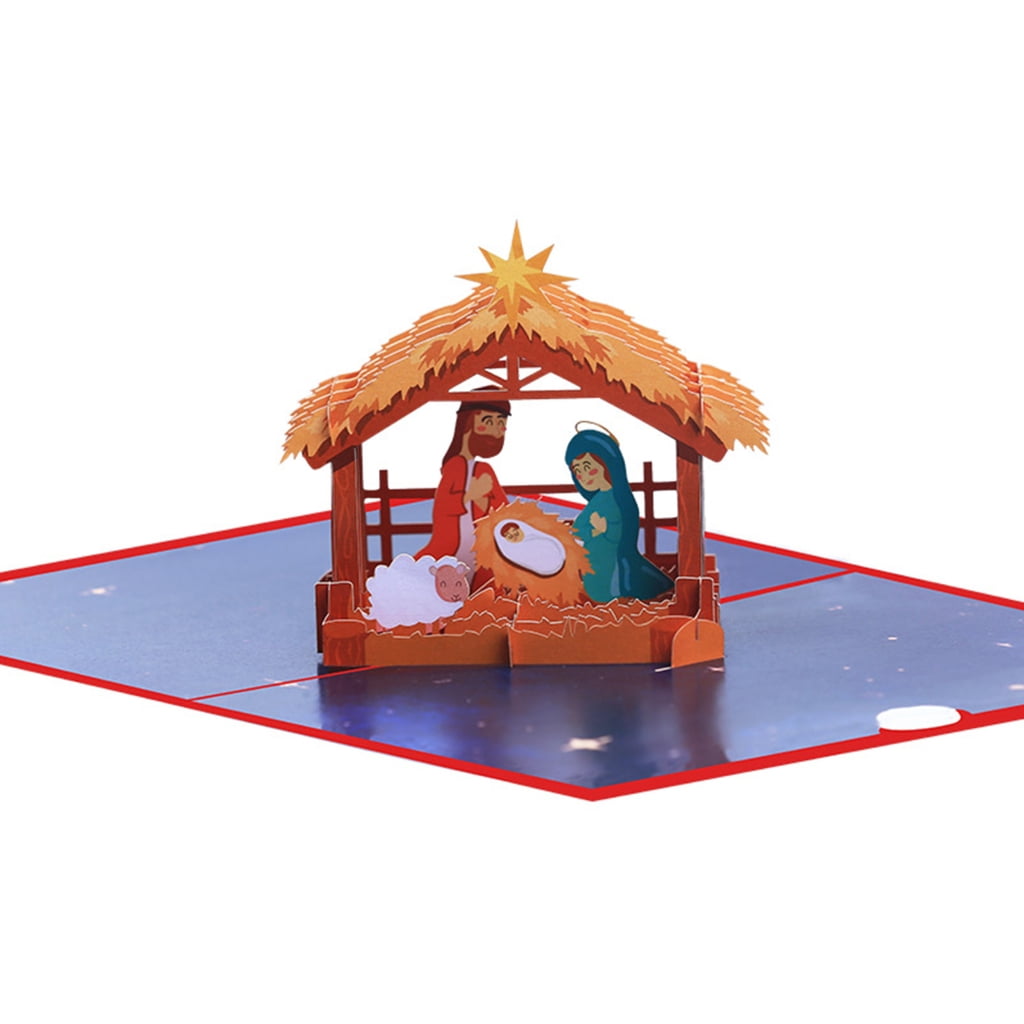 Durable 3D Foldable Christmas Greeting Card Showcasing a Beautiful ...
